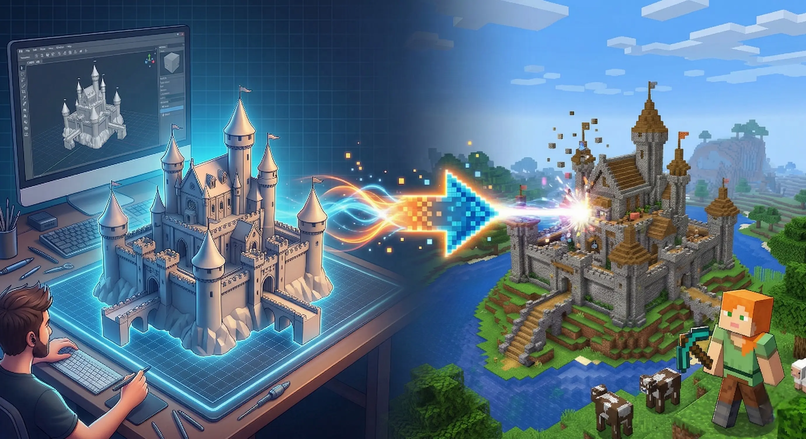 Minecraft AI Schematic — Générer des Schematics par IA Gratuit | Spaleforce